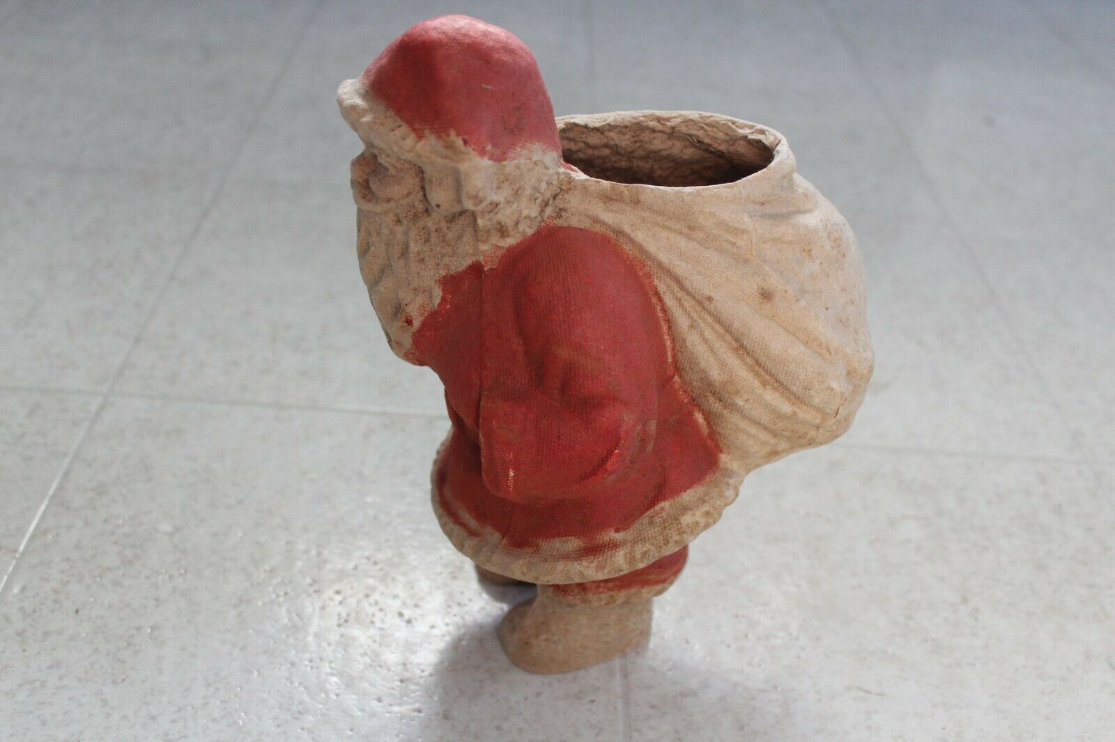 Early Santa Paper Mache Candy Container Vintage Christmas With Sack ...