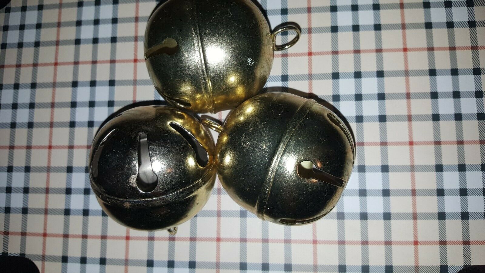 VTG Antique BRASS HORSE SLEIGH JINGLE BELLS Star German CHRISTMAS Set F ...