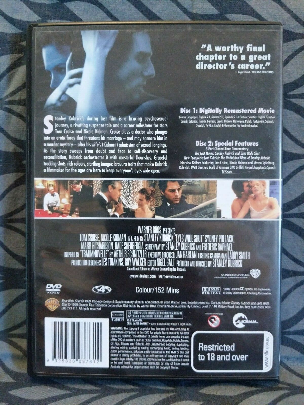 EYES WIDE SHUT - RARE 2 - Disc Australian Special Edition DVD (Region 4 ...