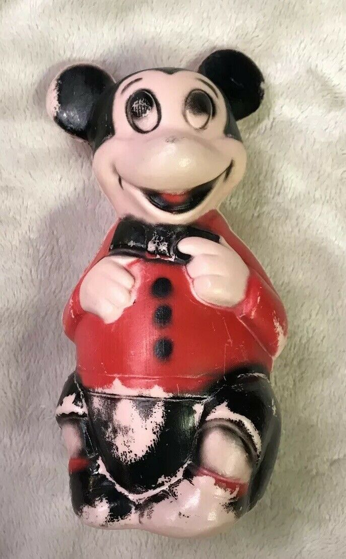 Vintage Mickey Mouse Plastic Bank Walt Disney Productions Lehn Fink ...