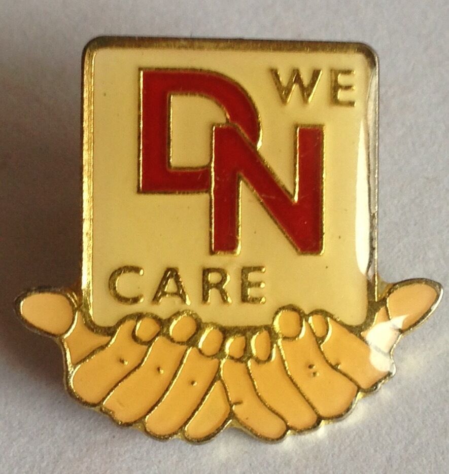 DN We Care Charity Vintage Pin Badge Rare Collectable (D9) | #20180861