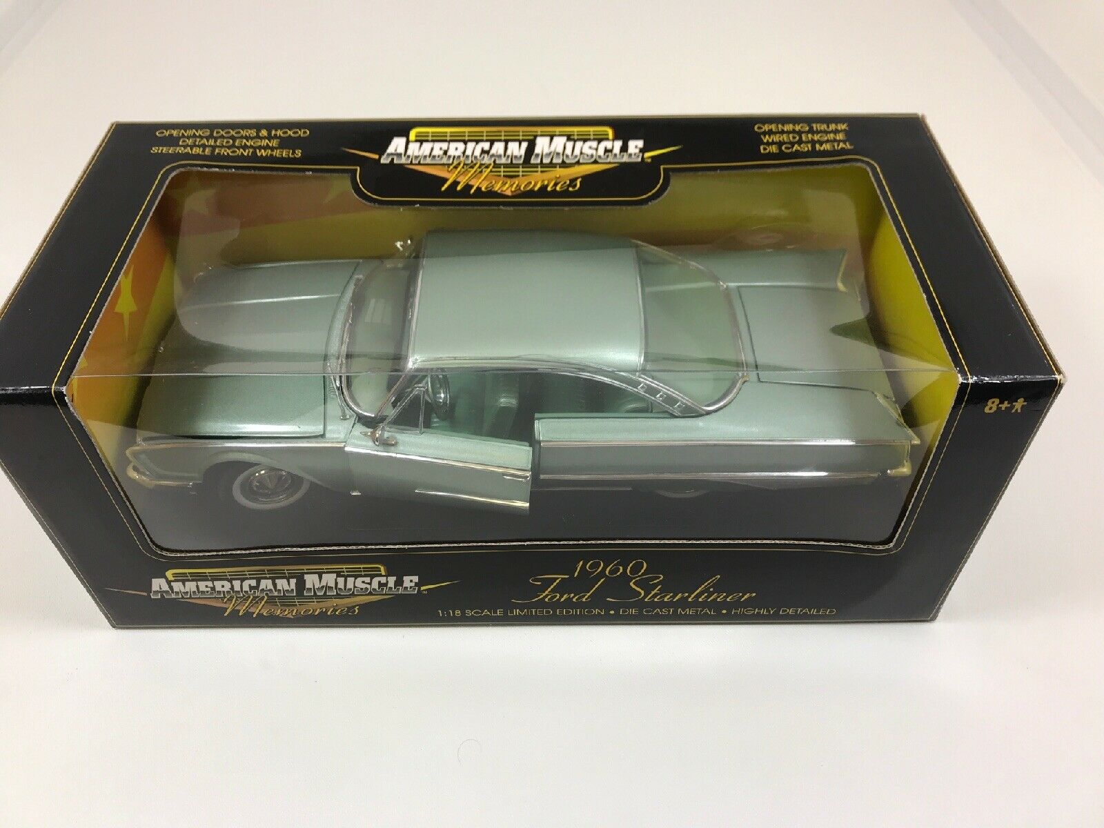 Rare Ertl American Muscle 1960 Green Ford Starliner 1:18 Diecast Car ...