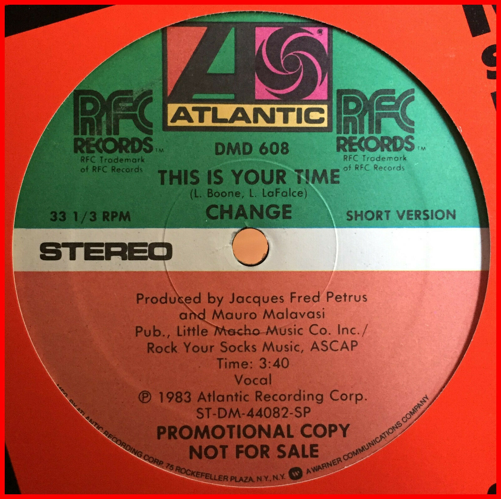 BOOGIE FUNK 12 " Change - This Is Your Time ATLANTIC - RARE ' 83 PROMO ...