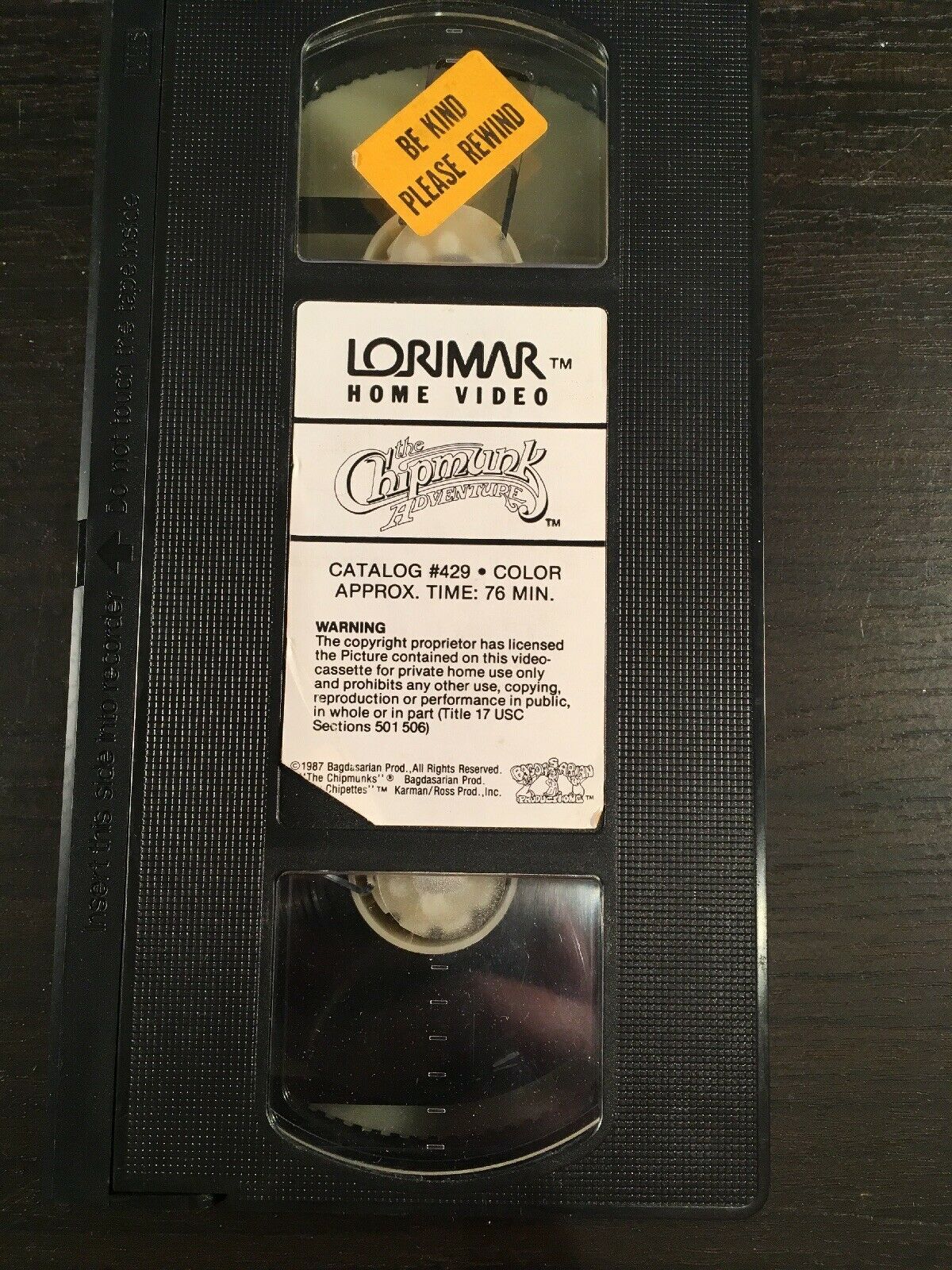 The Chipmunk Adventure 80s VHS Movie Film Cartoon Rare OOP | #20231964