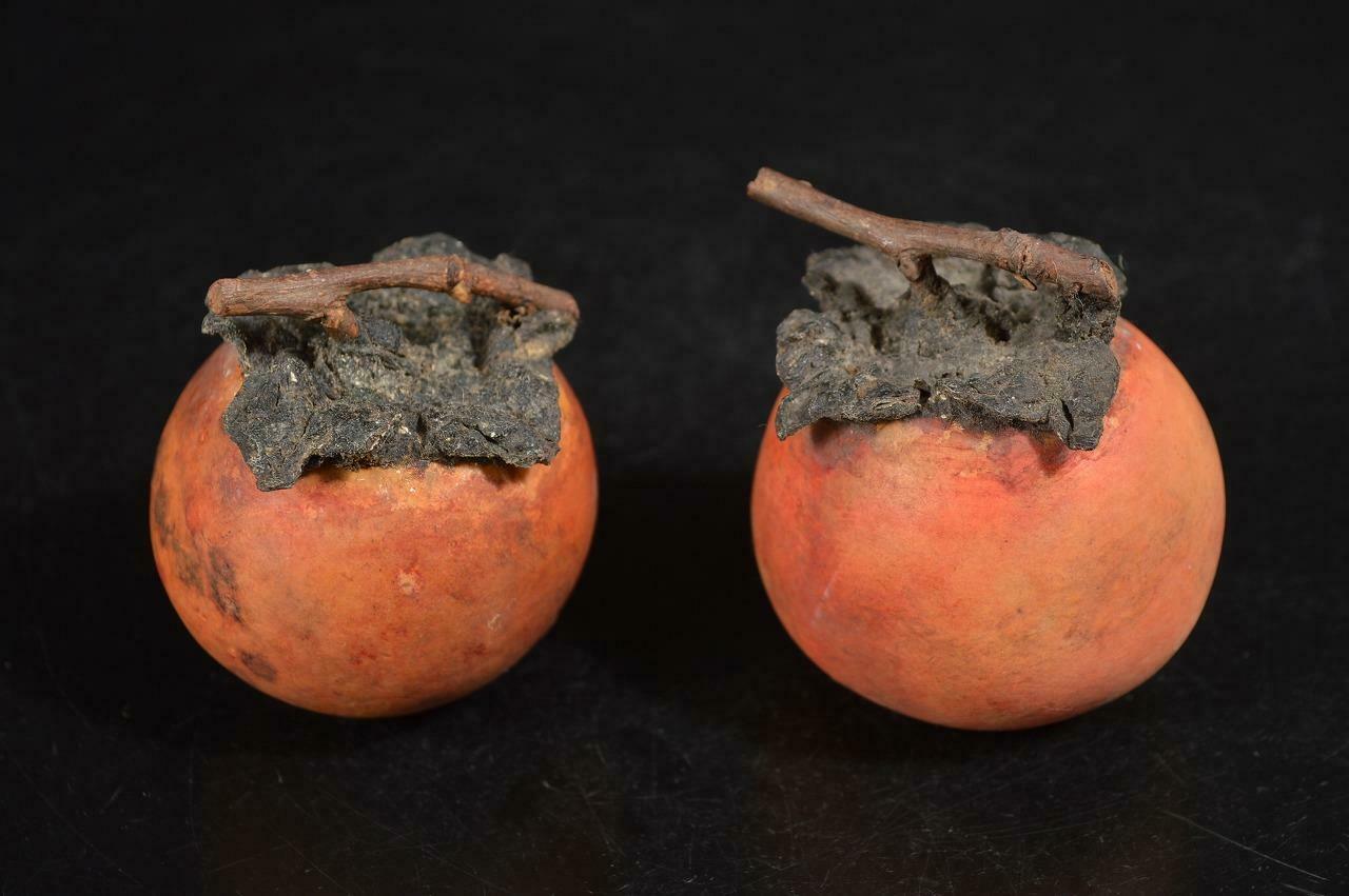A1264: Japanese Pottery Fruits - Shaped ORNAMENTS Object Art Work ...