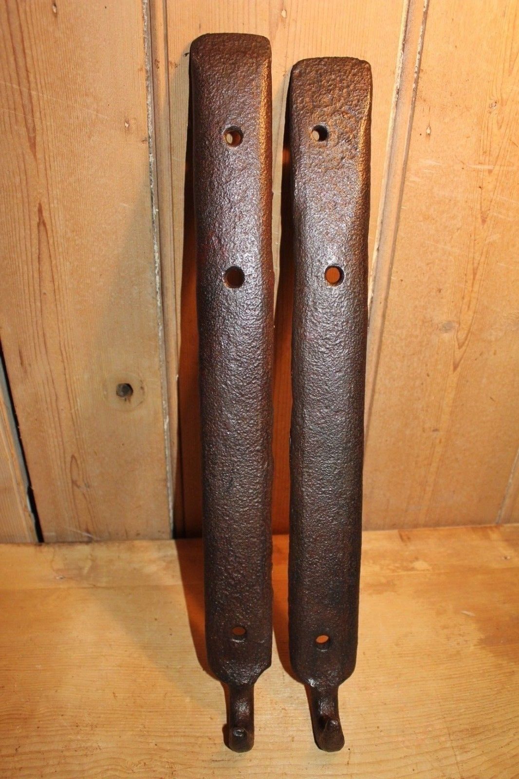 Antique Wrought Iron Beam Hooks Hand Forged Butchers Blacksmith Made ...