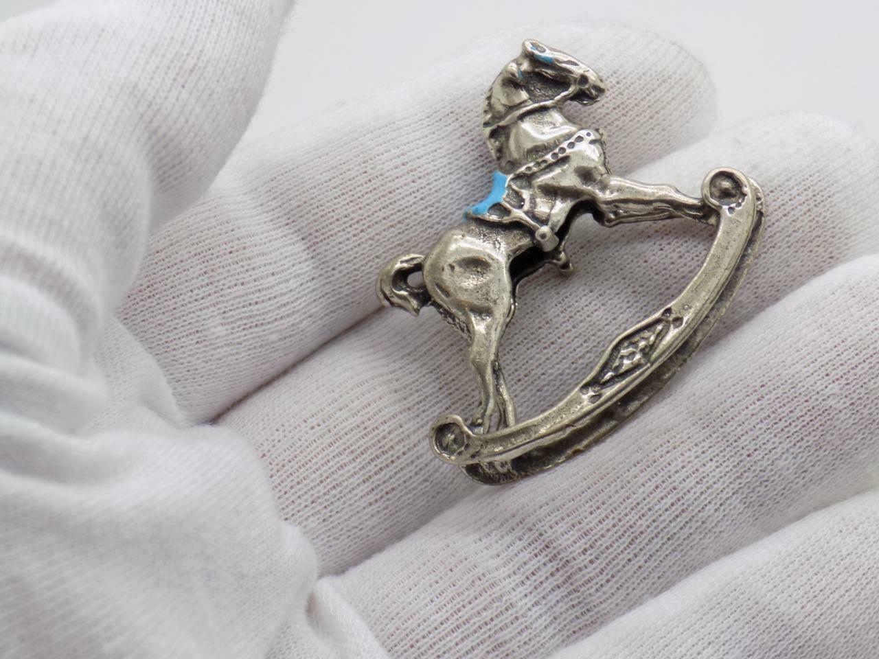 Vintage Solid Silver Italian Made Rocking Horse Miniature Figurine ...