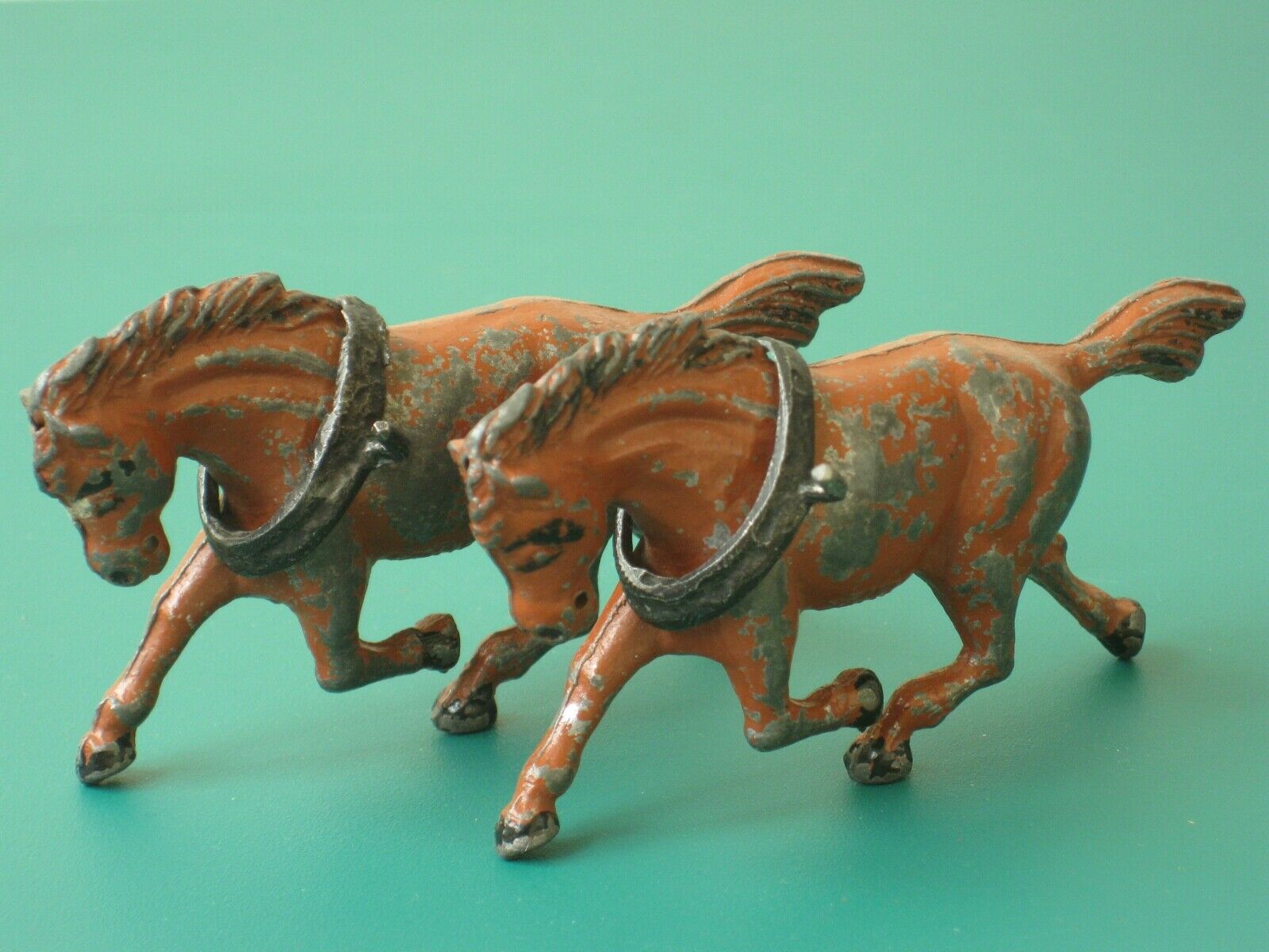 TIMPO WILD WEST HORSES WITH HARNESSES FOR COVERED WAGON - RARE VINTAGE ...