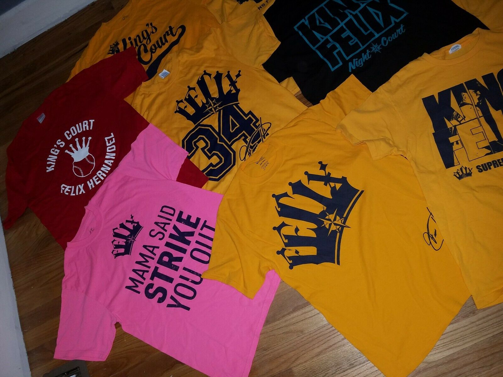 RARE 13 Kings Court FELIX Hernandez Shirts Mens M Seattle Mariners MLB ...
