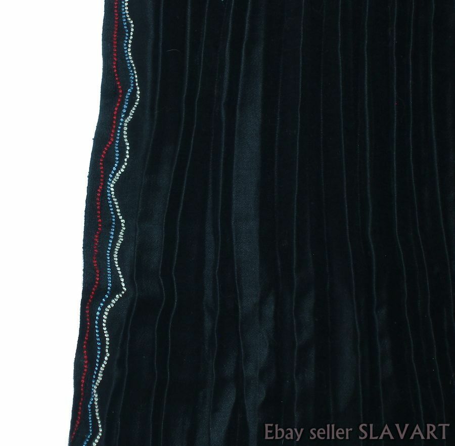 RARE Slovak Folk Costume Apron Black Ethnic Embroidery Rusyn SUMIAC ...