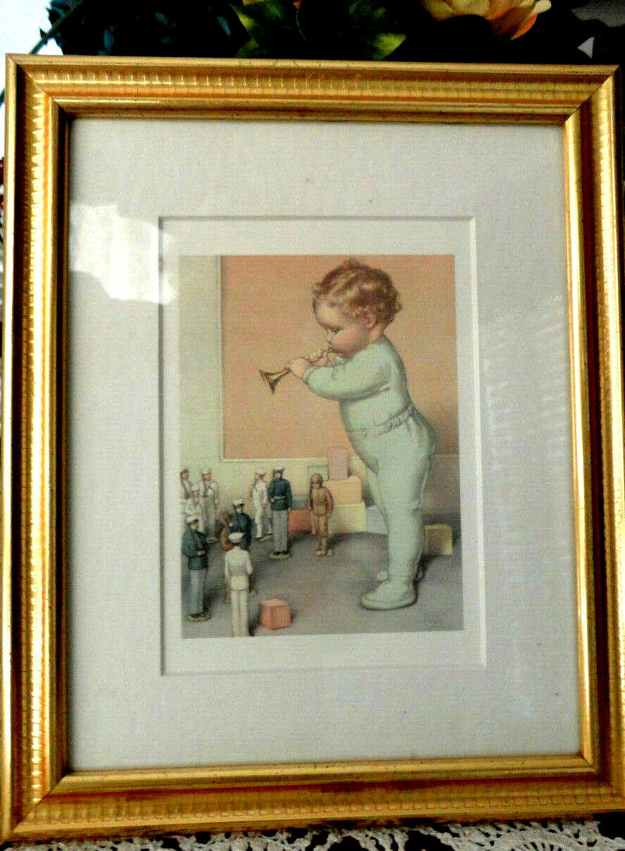 Bessie Pease Gutmann Vintage Print Framed " Taps " | #20386012