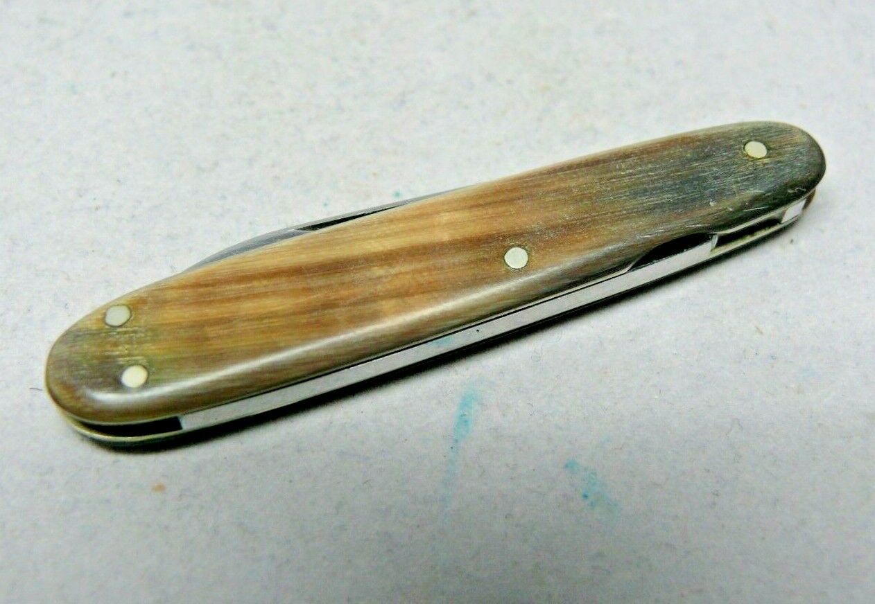 Rare Horn Victorinox 68mm Accountant Swiss Army Knife Long Nail File ...