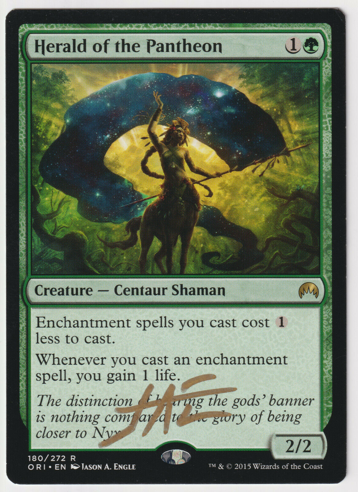 Gold Signed Herald Of The Pantheon MP Magic Origins (Artist Jason A ...