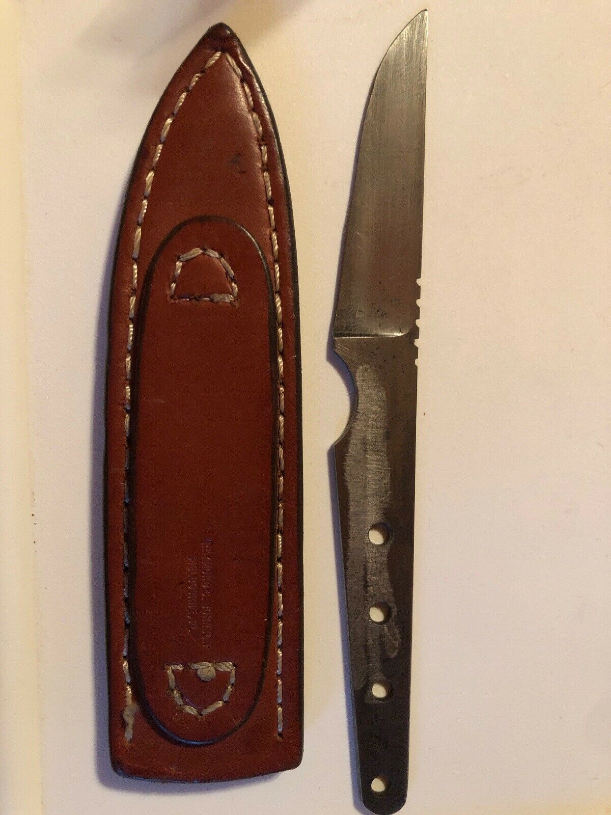 Custom Rare Knife By Raymond C. Johnson Melbourne Florida W/ Sheath ...