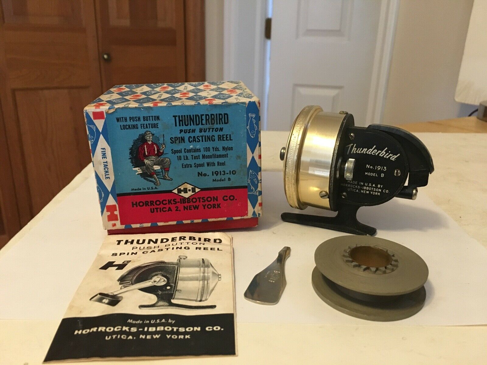 1960 ' S Horrocks - Ibbotson " Thunderbird " Spin Casting Reel No. 1913 ...
