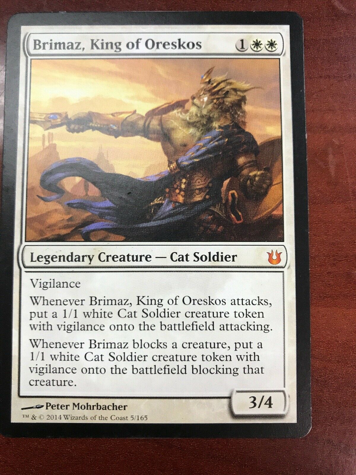 Brimaz, King Of Oreskos Born Of The Gods Magic The Gathering MTG Mythic ...