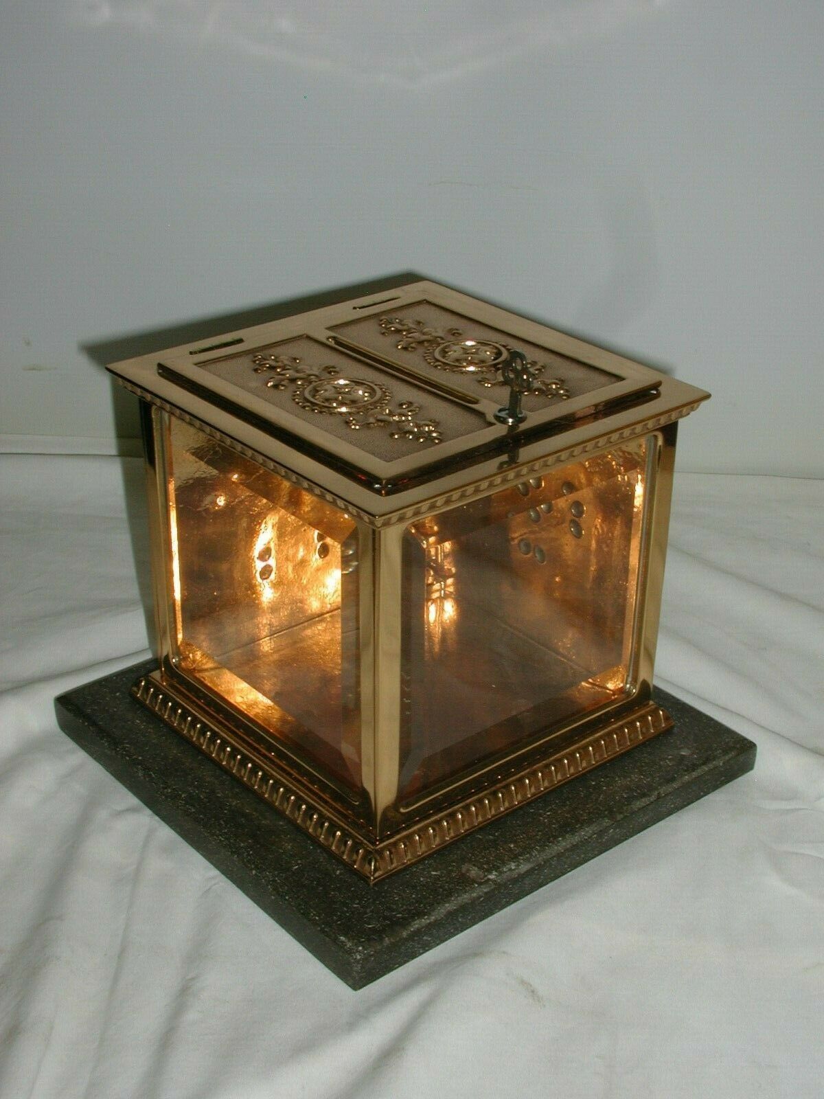 RARE FULLY RESTORED NCR NATIONAL CASH REGISTER TICKET BOX SOLID BRONZE ...