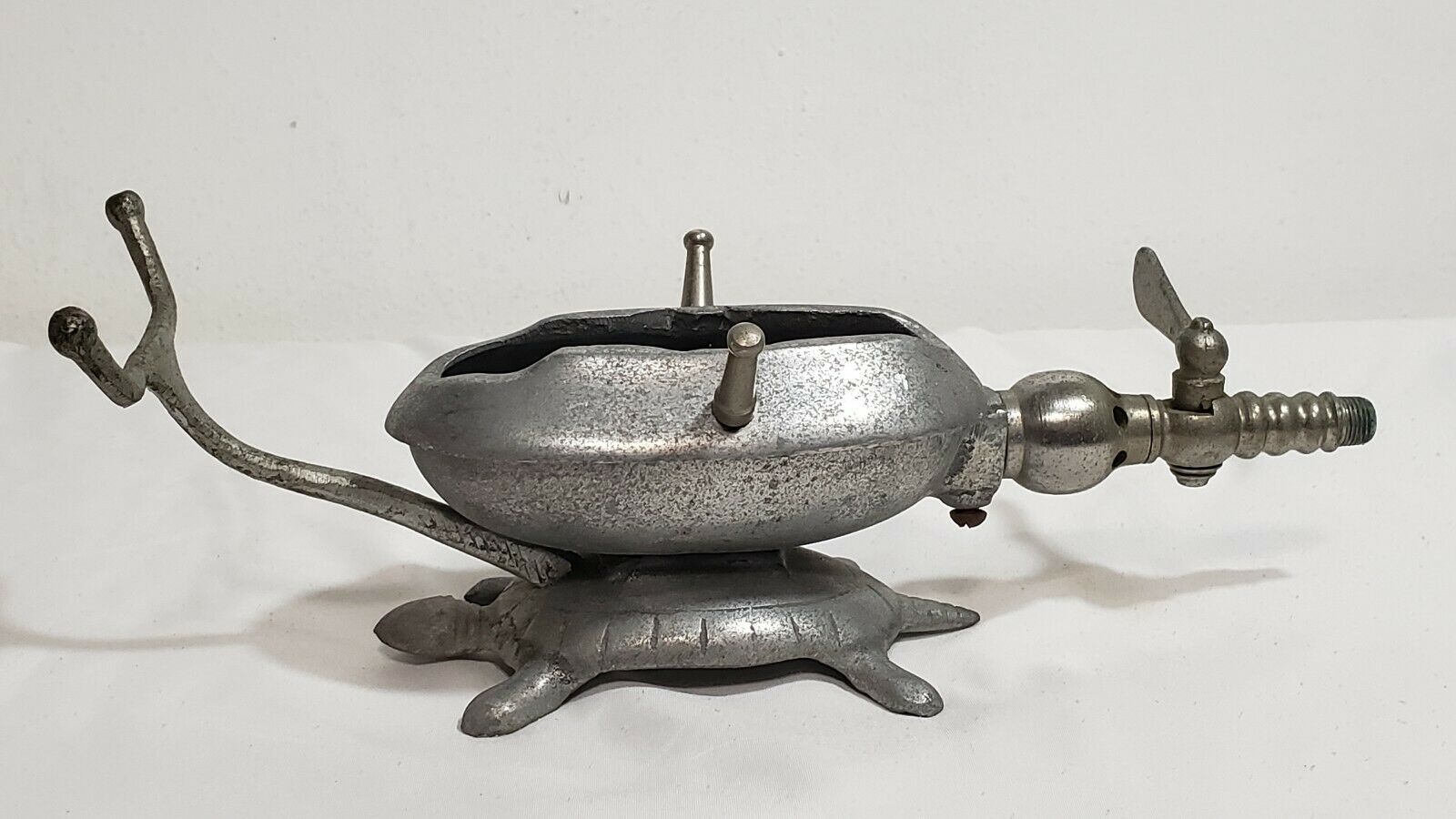 Antique Victorian Gas Fired Curling Iron Heater Figural Turtle ...