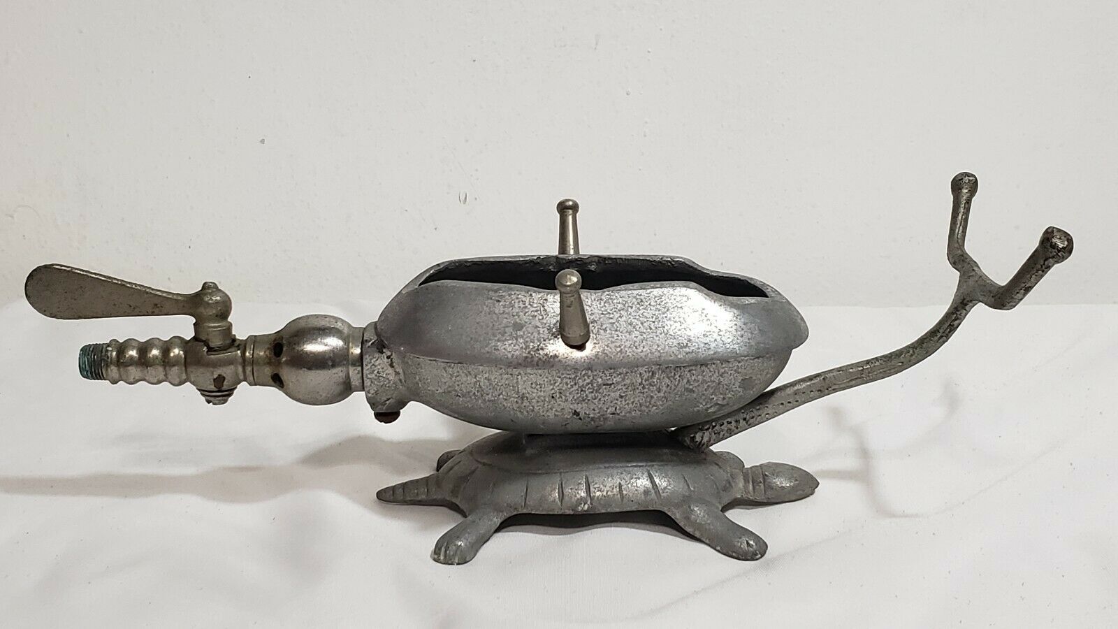 Antique Victorian Gas Fired Curling Iron Heater Figural Turtle ...