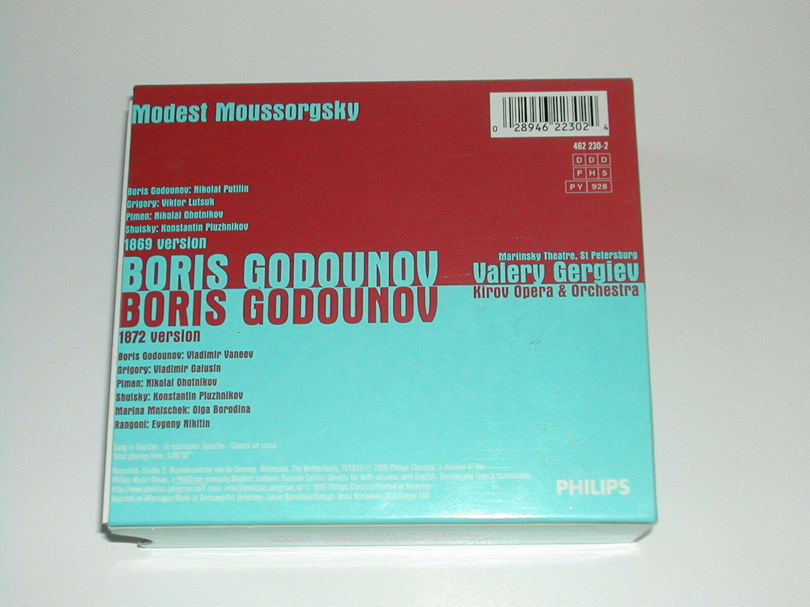 Moussorgsky Boris Godounov Two Complete Versions 5 - CD Box Set Rare ...
