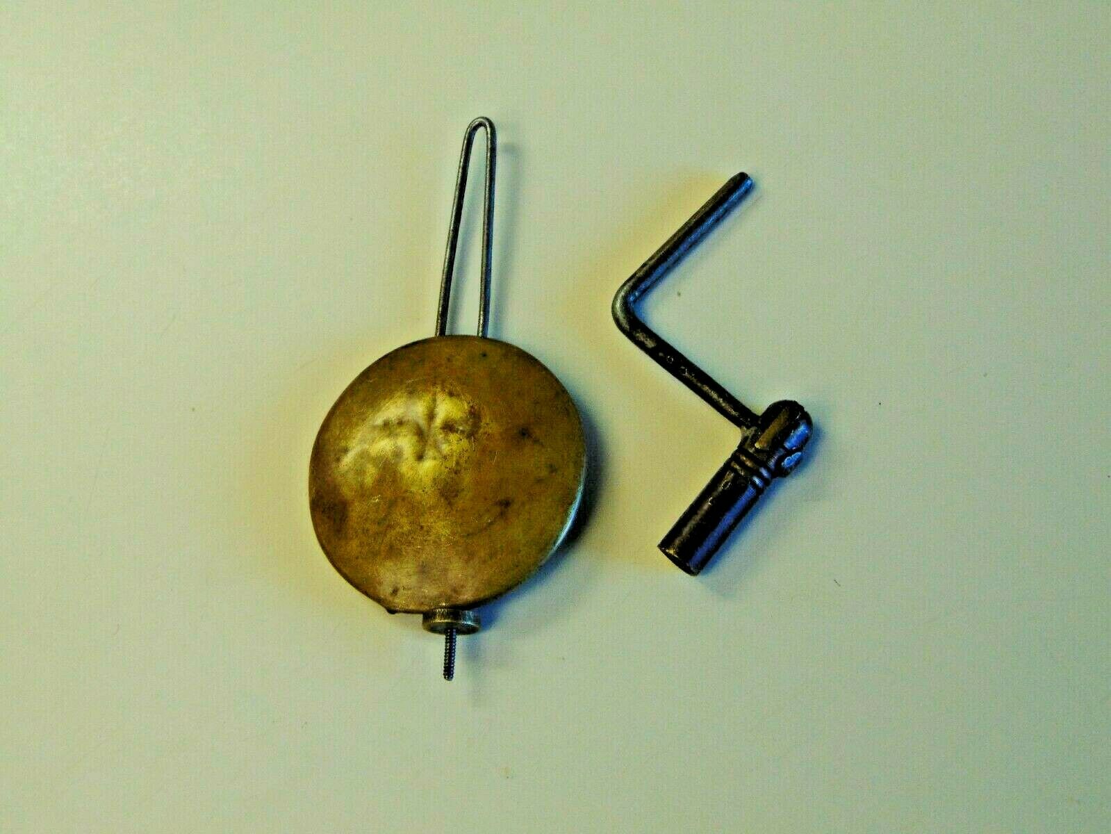 OLD ANTIQUE OGEE OG CLOCK PENDULUM & CRANK KEY CLOCK PARTS | #20580358