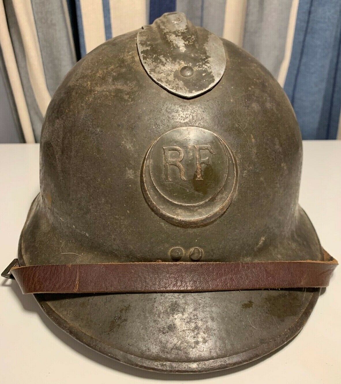 Rare Complete WW2 Colonial French M26 Adrian Helmet | #20573689