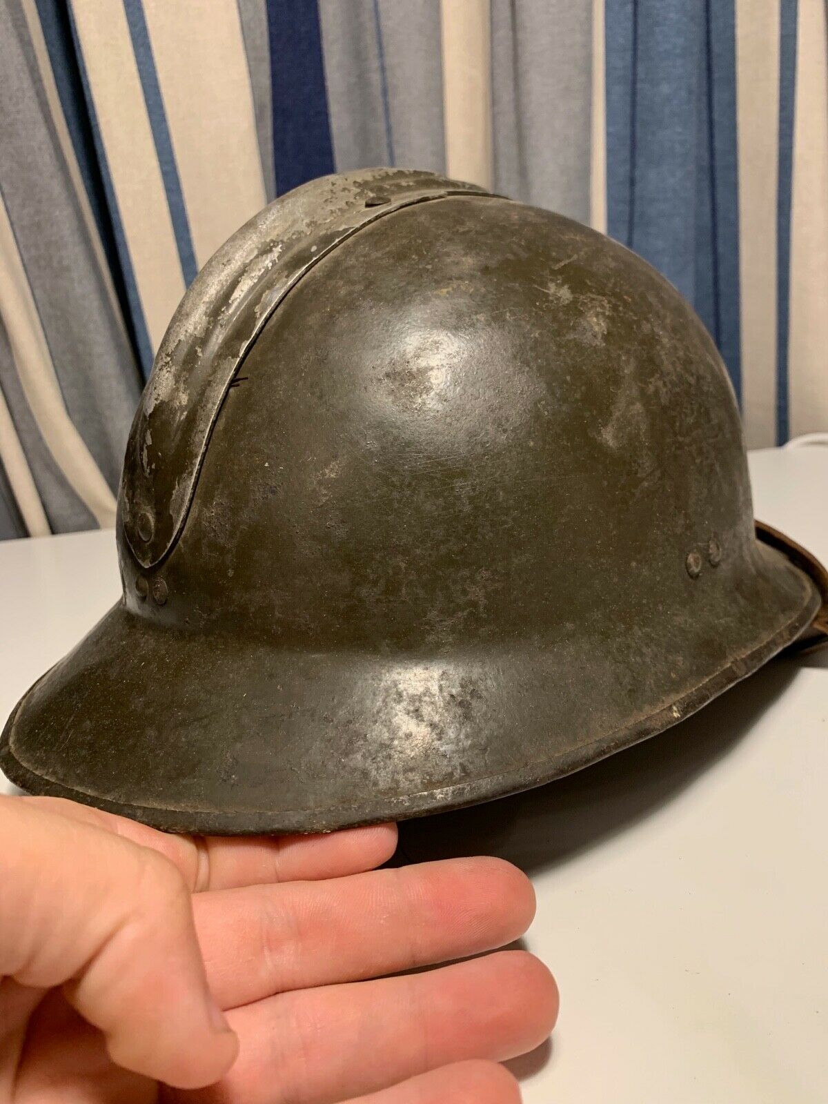 Rare Complete WW2 Colonial French M26 Adrian Helmet | #20573689