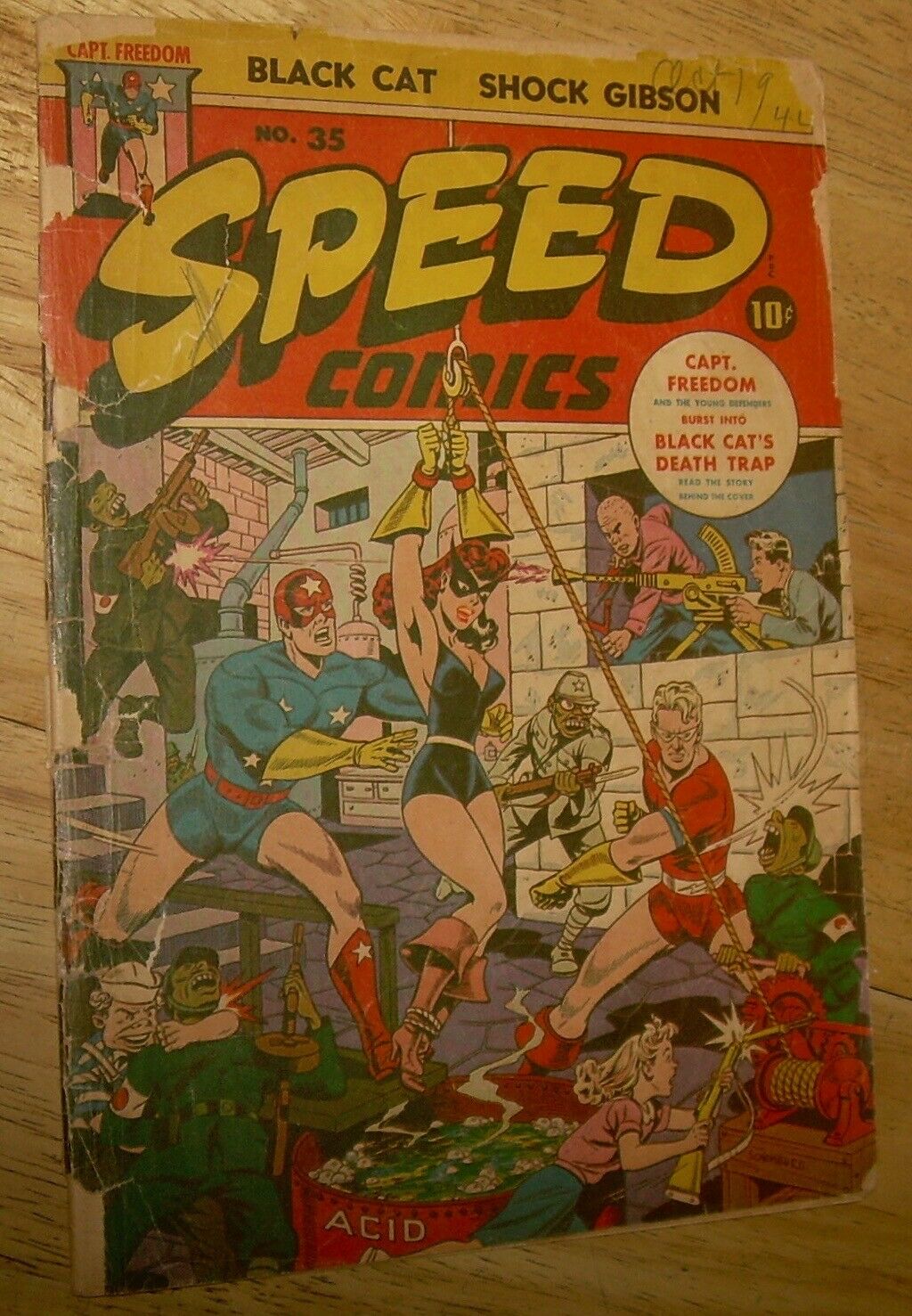 SPEED Comics 35 Rare Harvey WWII Classic Cover GGA Bondage Japanese ...
