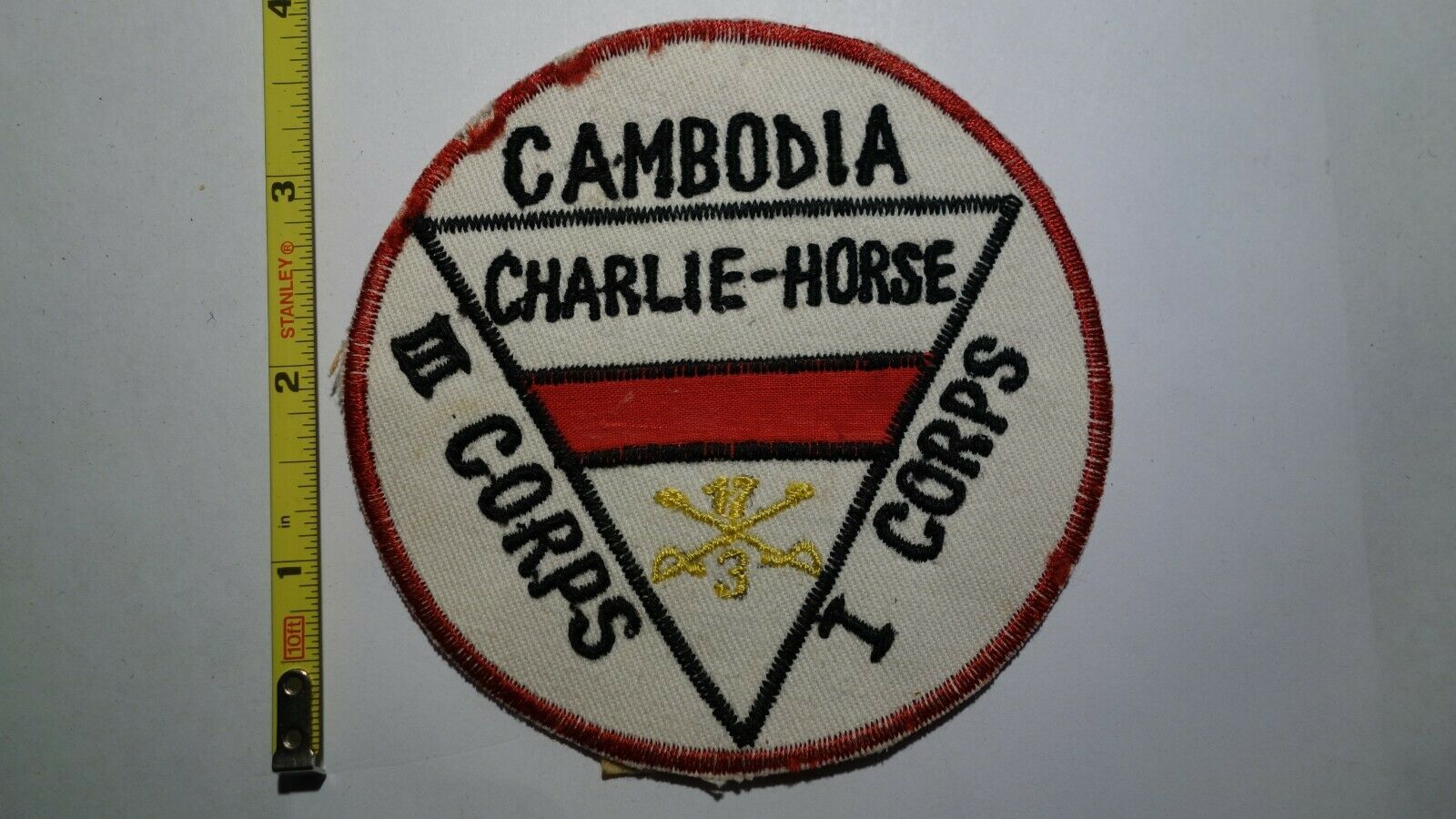 Extremely Rare Vietnam Era Cambodia Charlie Horse III Corps - I Corps ...